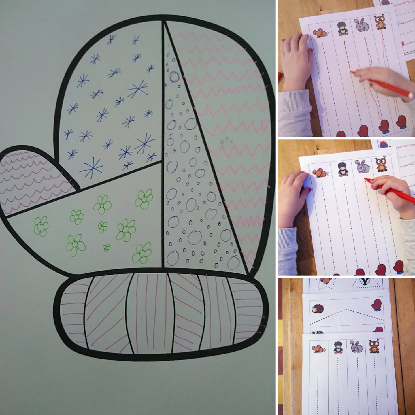 Activités autour de la moufle – Maman des fauves