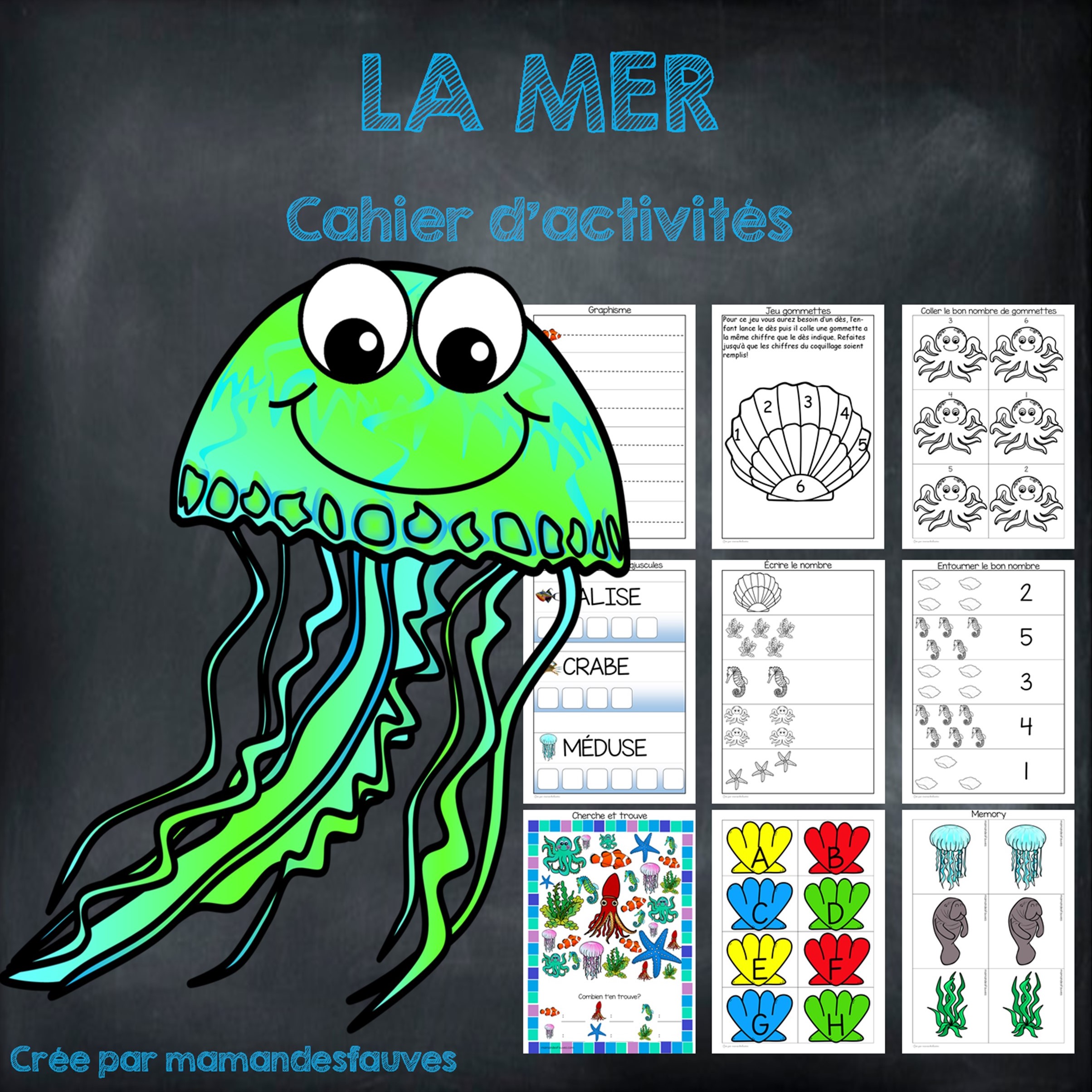 Sous l’océan – fiches à imprimer – Maman des fauves