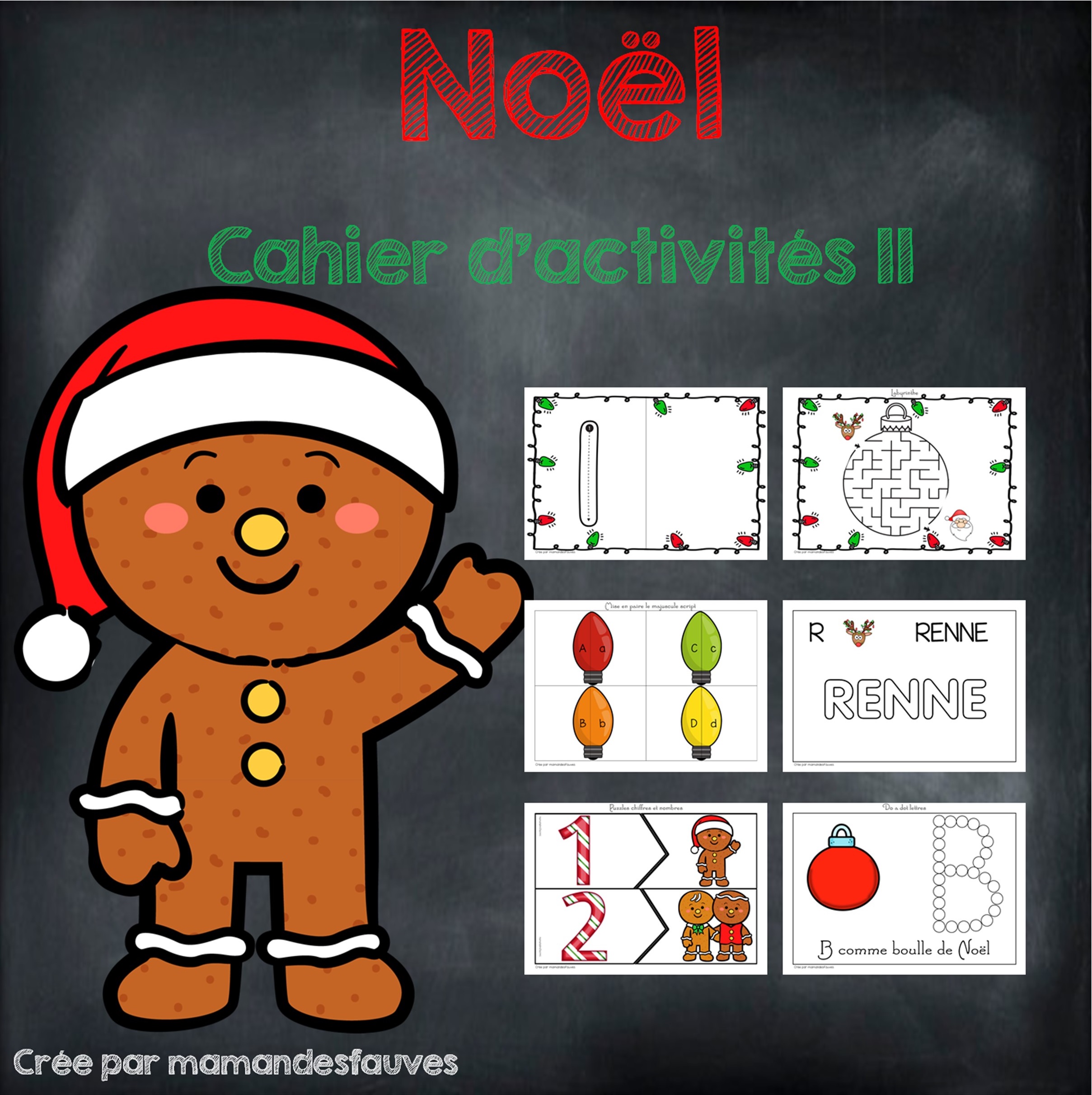 Noël fiches à imprimer – Maman des fauves