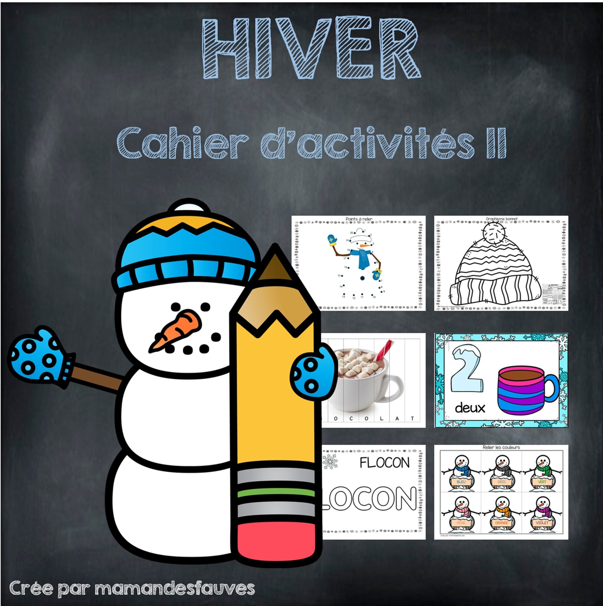 Hiver – fiches à imprimer – Maman des fauves