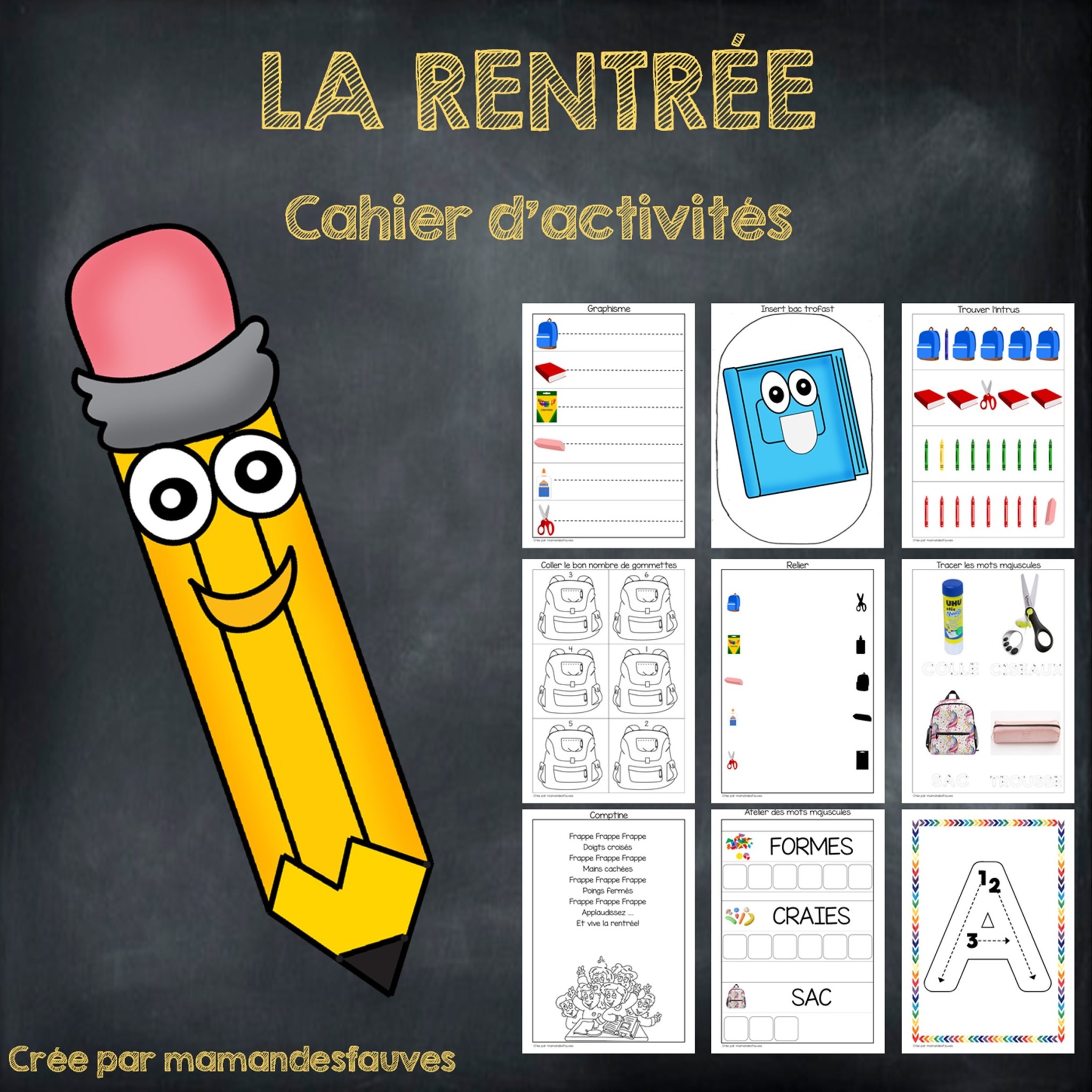 La rentrée – fiches à imprimer – Maman des fauves