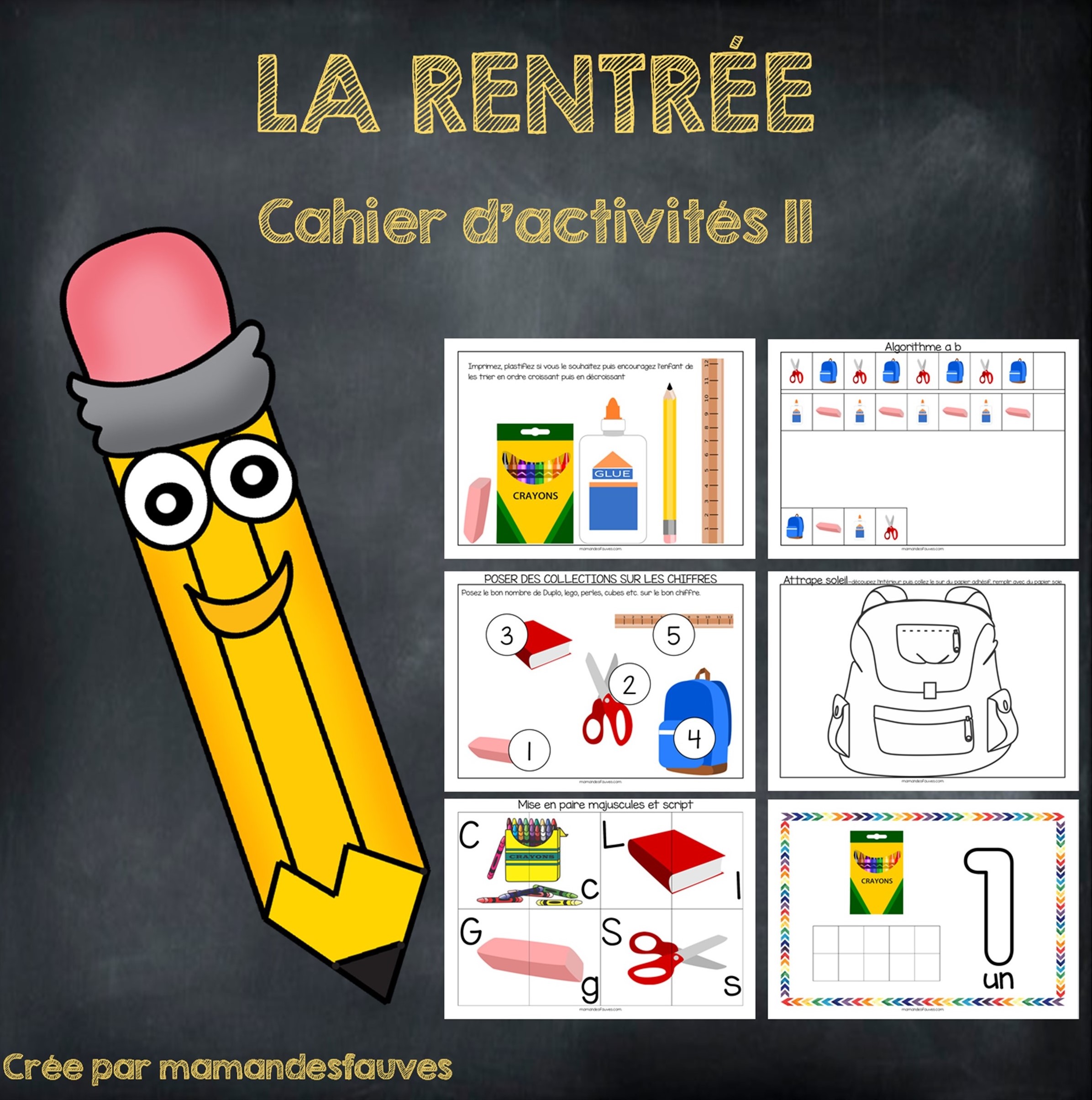 La rentrée – fiches à imprimer – Maman des fauves