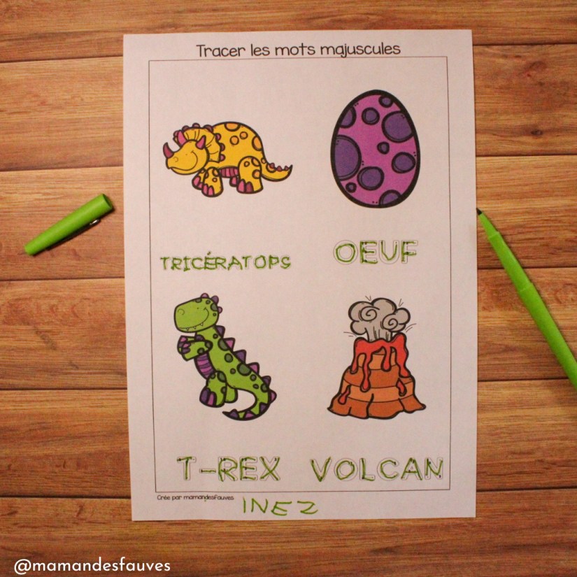 Nos activités autour des dinosaures – Maman des fauves