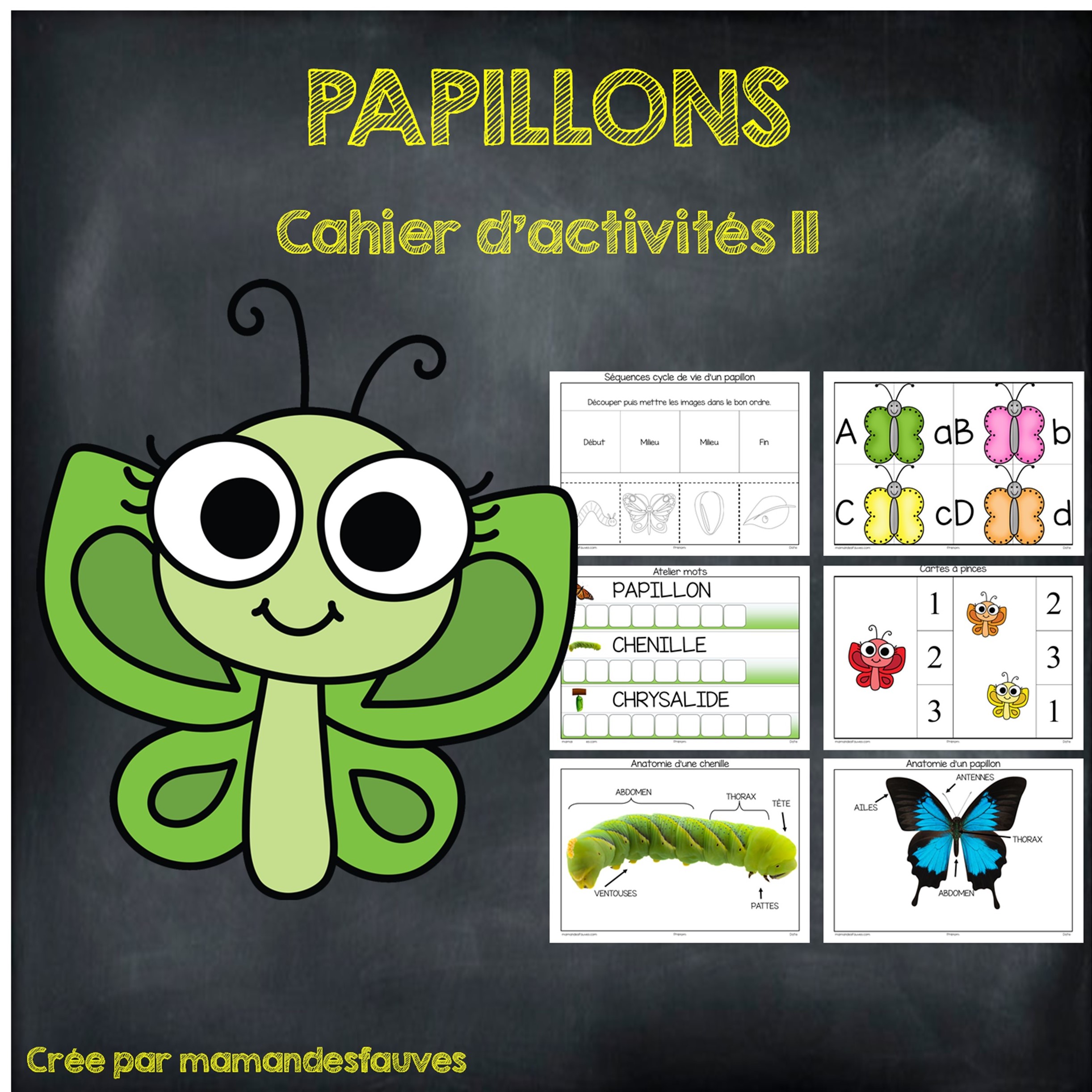 Papillons – fiches à imprimer – Maman des fauves
