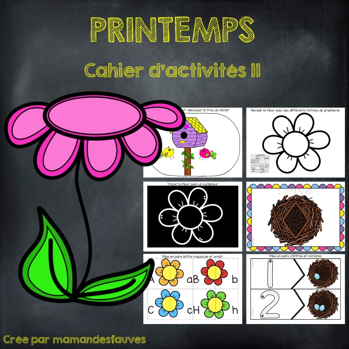Printemps – fiches à imprimer – Maman des fauves