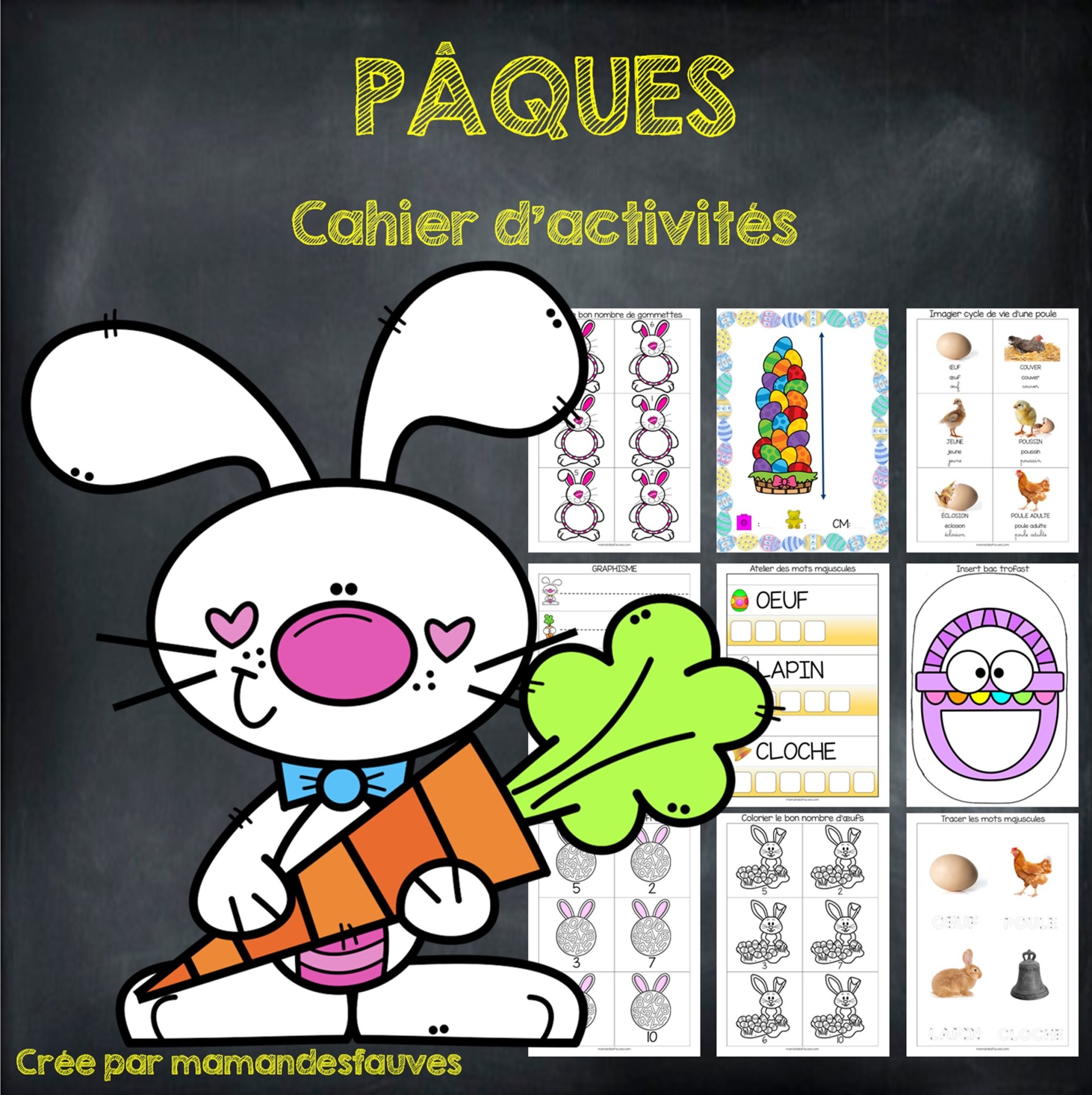 Pâques – fiches à imprimer – Maman des fauves