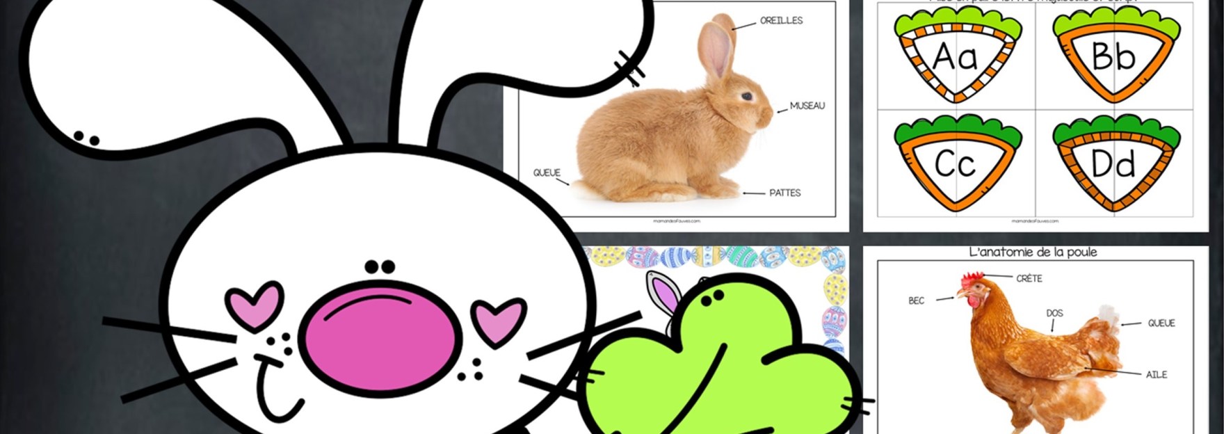 Pâques – fiches à imprimer – Maman des fauves
