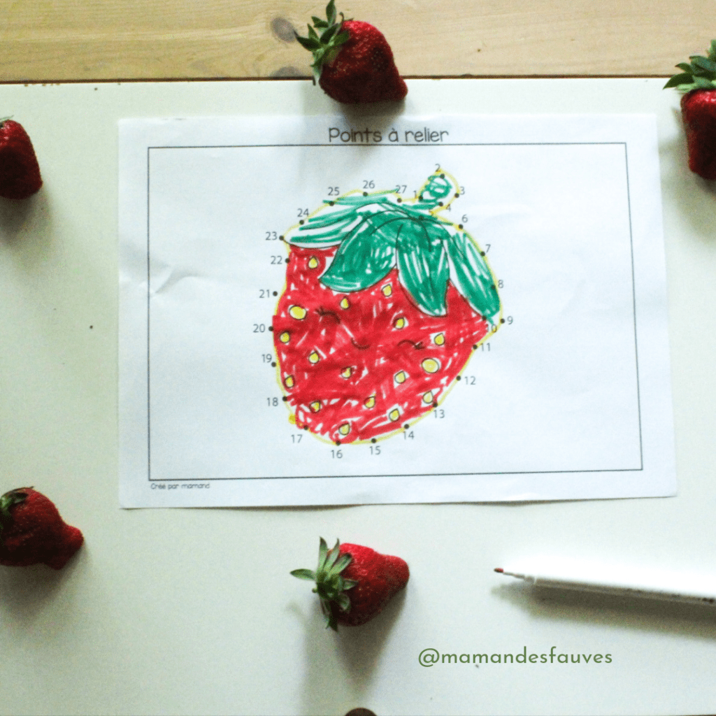 Activités autour des fraises – Maman des fauves