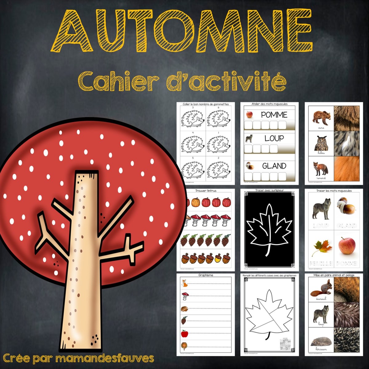 Automne – fiches à imprimer – Maman des fauves