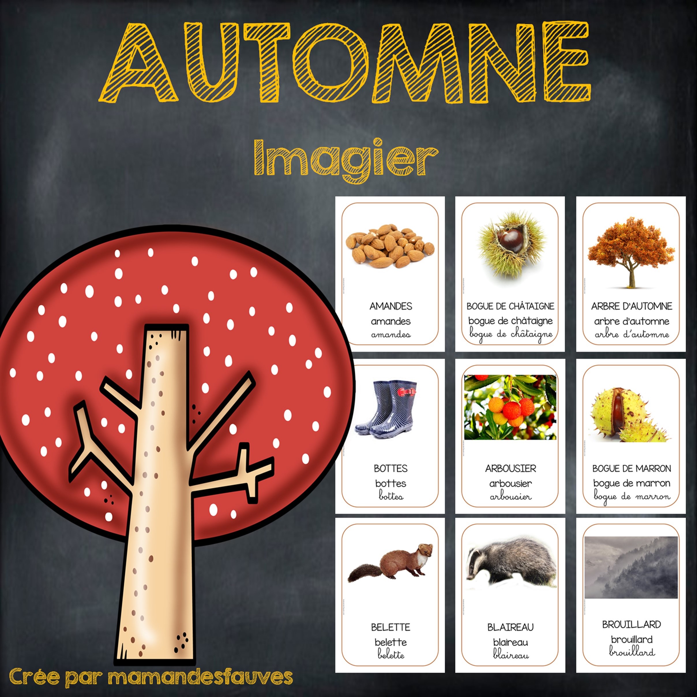 Automne – fiches à imprimer – Maman des fauves