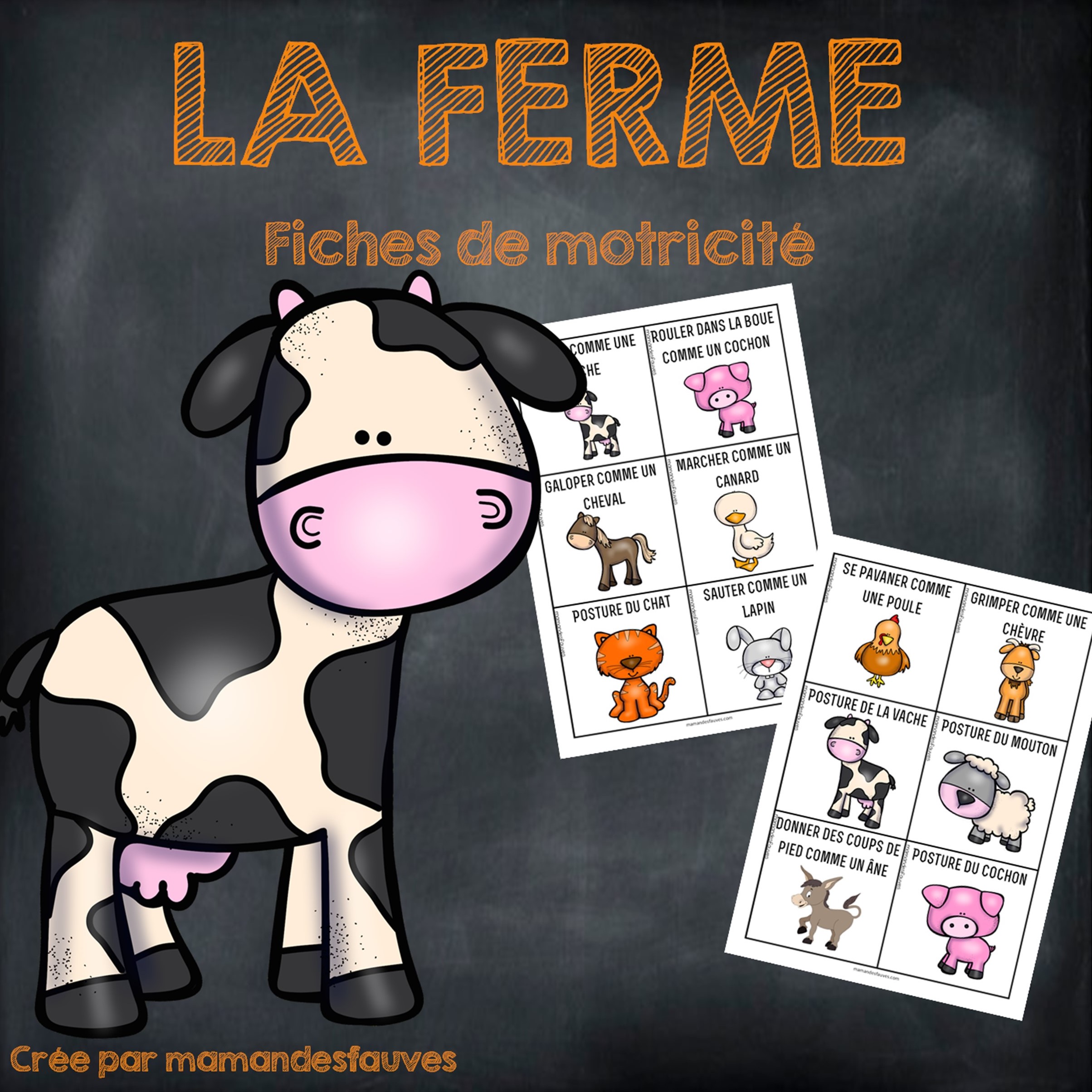 La ferme – fiches à imprimer – Maman des fauves