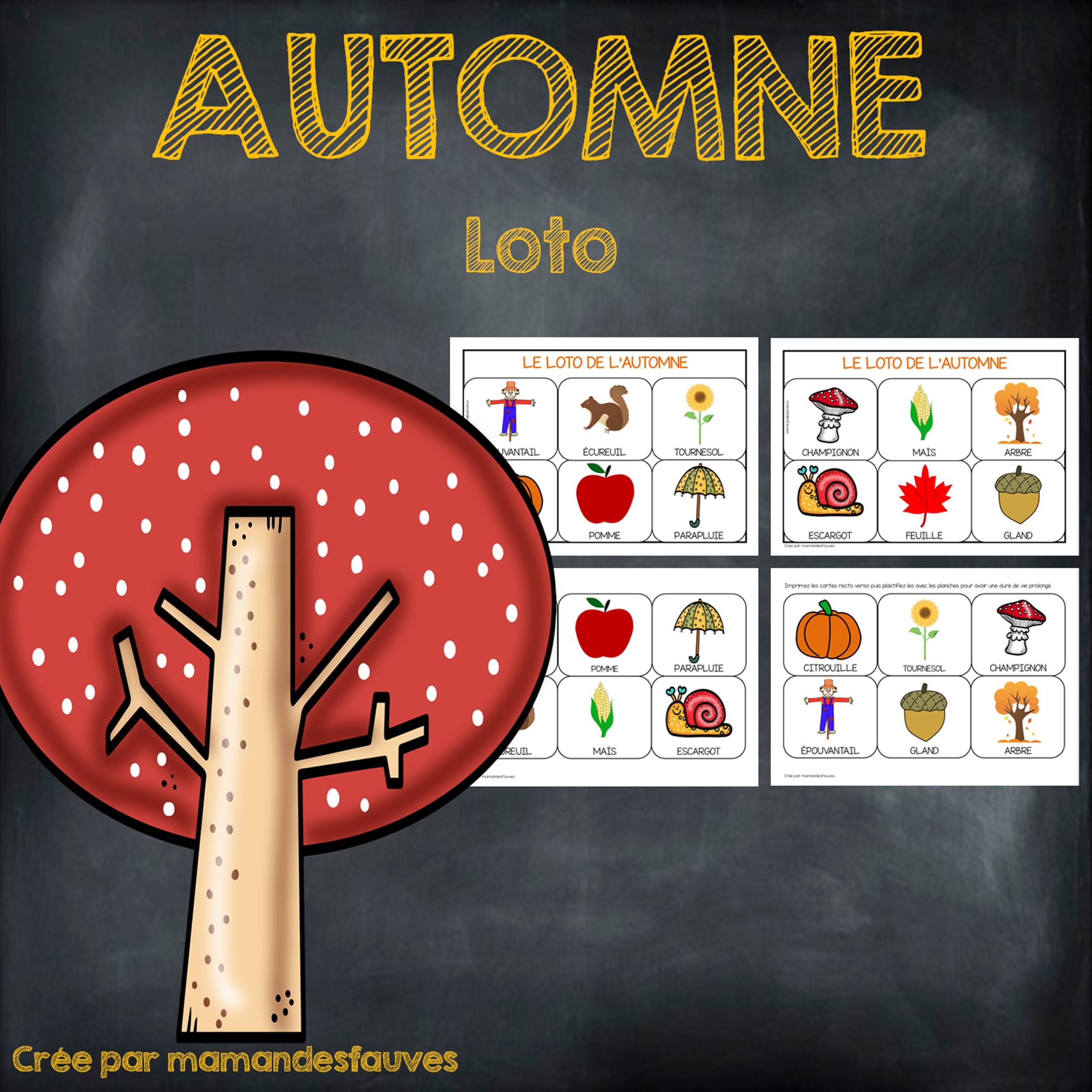 Automne – fiches à imprimer – Maman des fauves